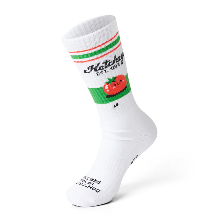 Talking Toes Emotional Ketchup Athletic Sock – The Green Collective SG