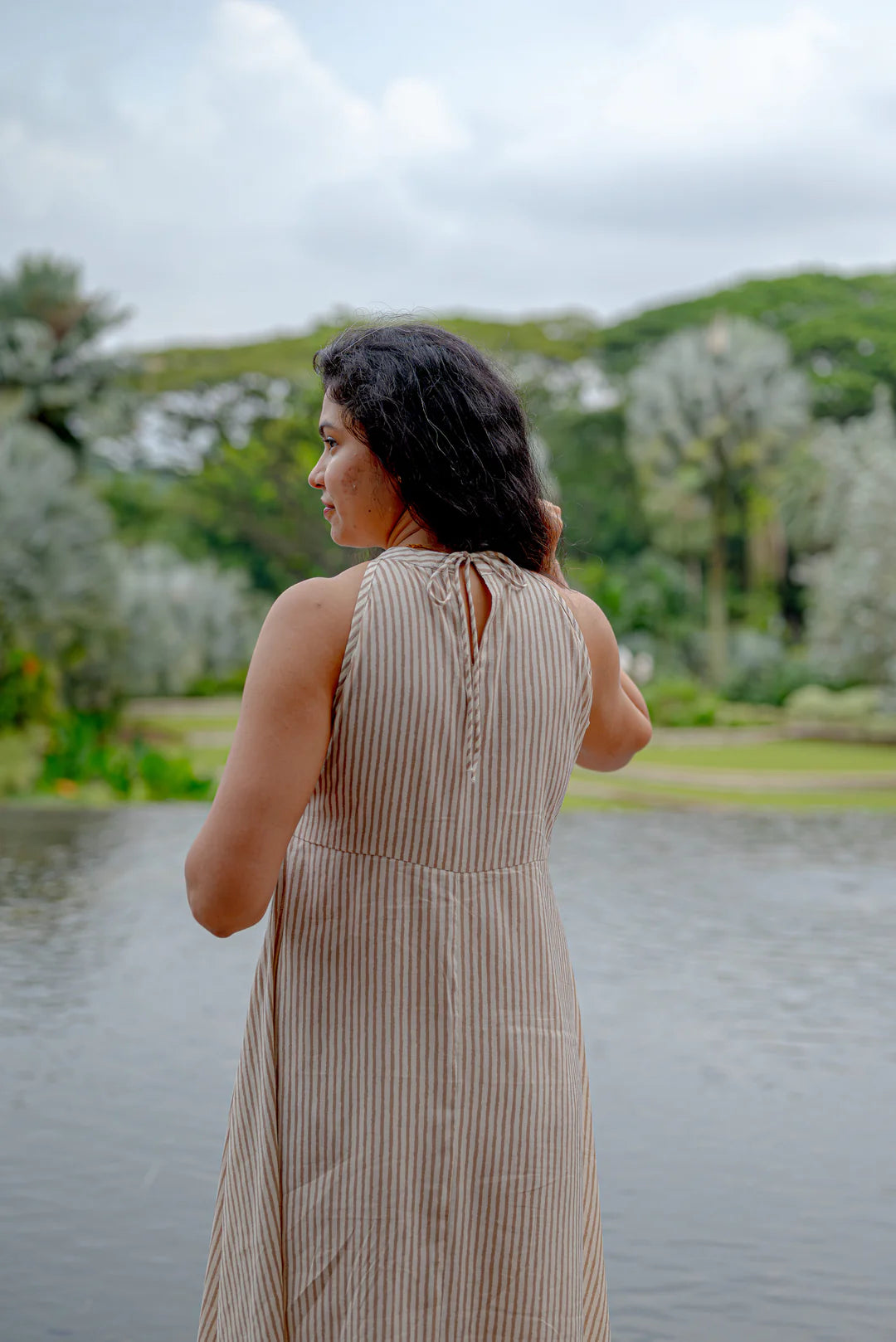 Samar Women's Halter Dress in Muslin Cotton