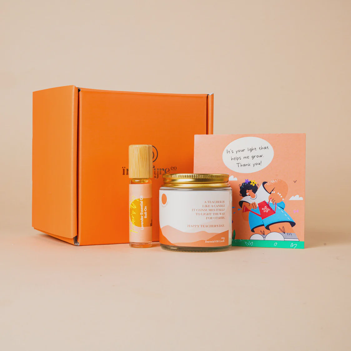 Innerfyre Teacher’s Day Gift - Candle + Roll-on Perfume Bundle